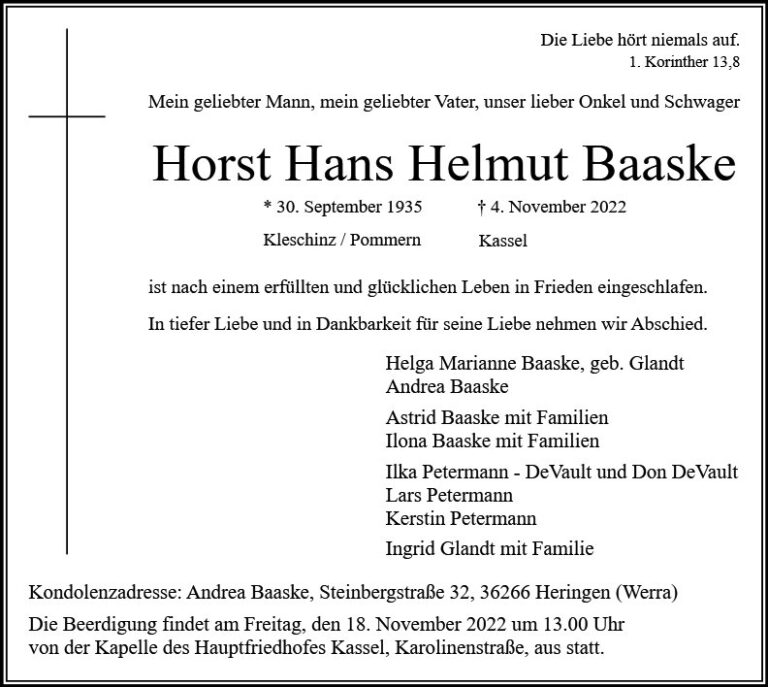 Horst Hans Helmut Baaske - Kracheletz