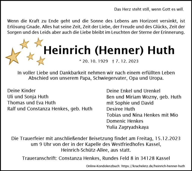 Heinrich Huth - Kracheletz